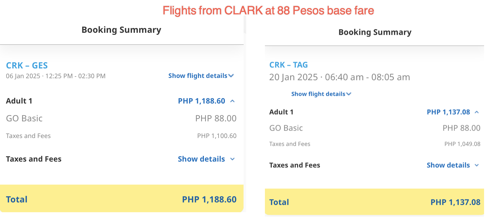 Promo Tickets 88 Pesos PLUS Long Selling Tickets for 2025 Flights