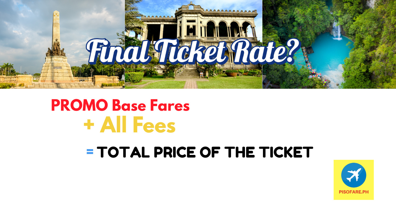 Cebu Pacific Promo Total Price of the Ticket with All the Fees